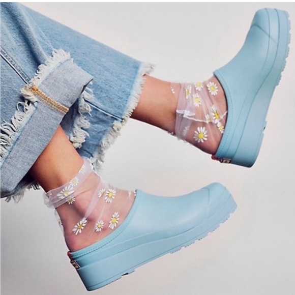 Hunter | Shoes | Hunter Play Clogs In Eucalyptus Blue | Poshmark